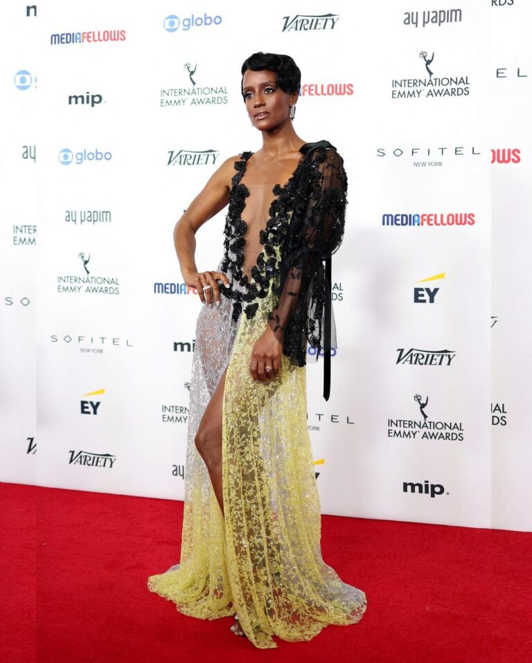 Actress Skye P. Marshall wears Marco&María at the International Emmy ...